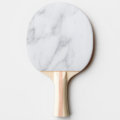 Modern Clean White Marble Stone Ping Pong Paddle | Zazzle