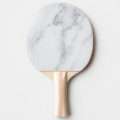 Modern Clean White Marble Stone Ping Pong Paddle | Zazzle
