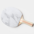 Modern Clean White Marble Stone Ping Pong Paddle | Zazzle