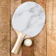 Modern Clean White Marble Stone Ping Pong Paddle | Zazzle