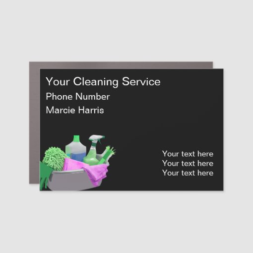 Modern Cleaning Service Car Magnet | Zazzle
