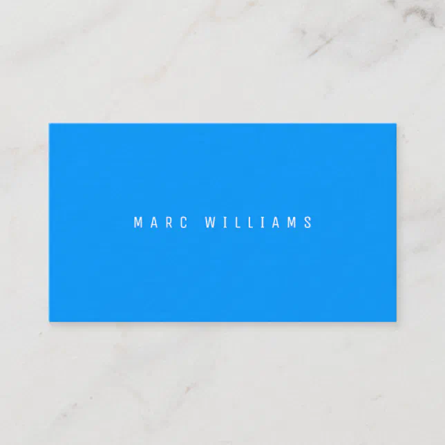 Modern clear sky blue cover business card | Zazzle