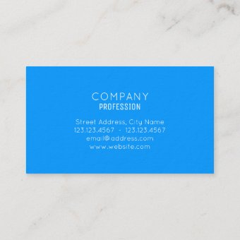 Modern clear sky blue cover business card | Zazzle