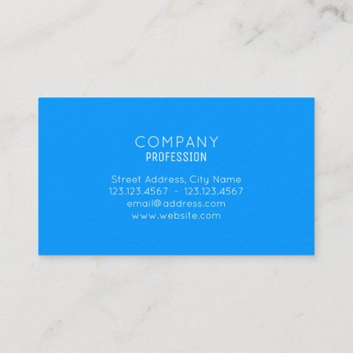 Modern clear sky blue cover business card | Zazzle
