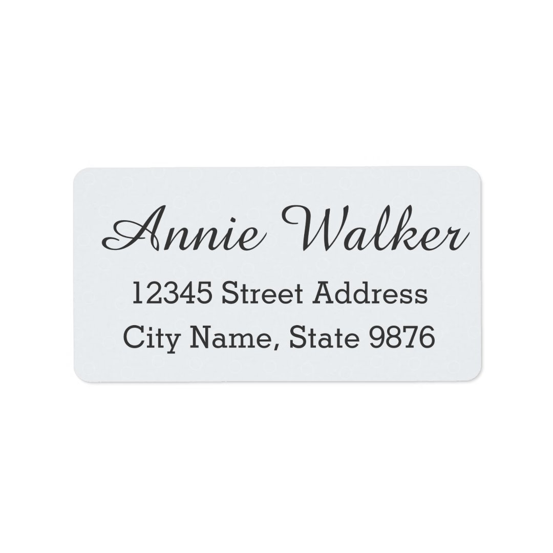 Modern Clear White Custom Address Label | Zazzle