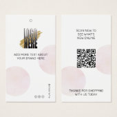Modern Clothing Logo QR Code Fashion Display Tag | Zazzle