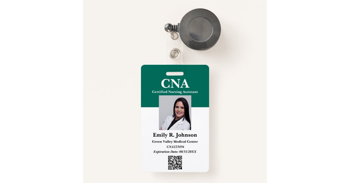 Modern CNA ID Badge | Zazzle