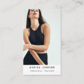 Modern Coach Fitness Trainer Photo QR Code Business Card | Zazzle