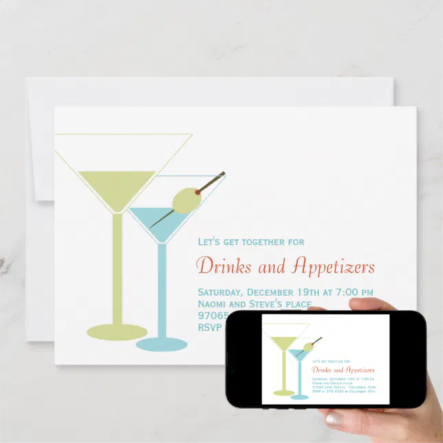 Modern Cocktail Party Invitation | Zazzle