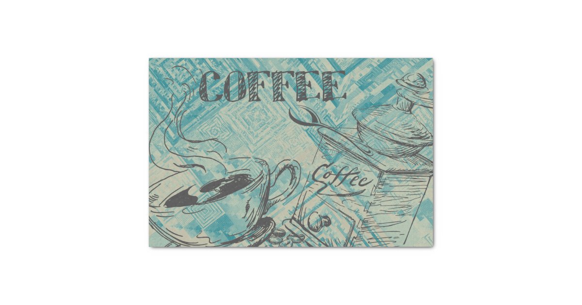 Modern Coffee Art Tissue Paper | Zazzle