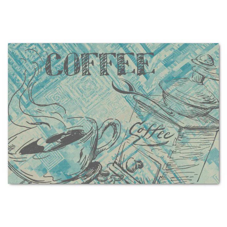 Modern Coffee Art Tissue Paper | Zazzle
