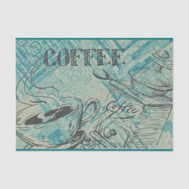Modern Coffee Art Tissue Paper | Zazzle