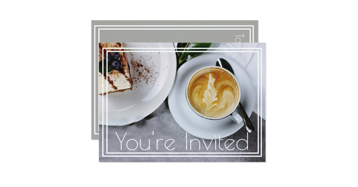 Modern Coffee Morning Invitation | Zazzle.com