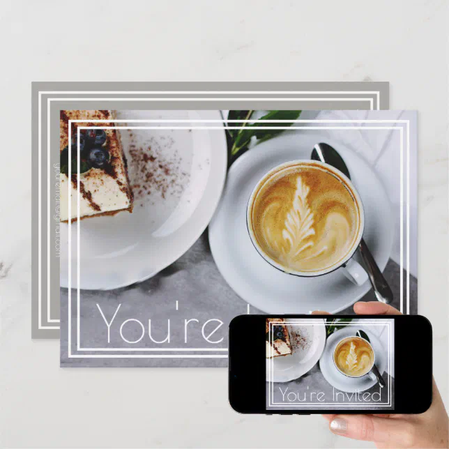 Modern Coffee Morning Invitation | Zazzle