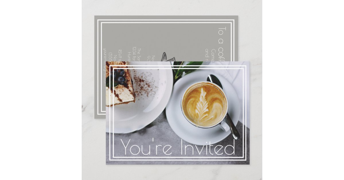 Modern Coffee Morning Invitation | Zazzle