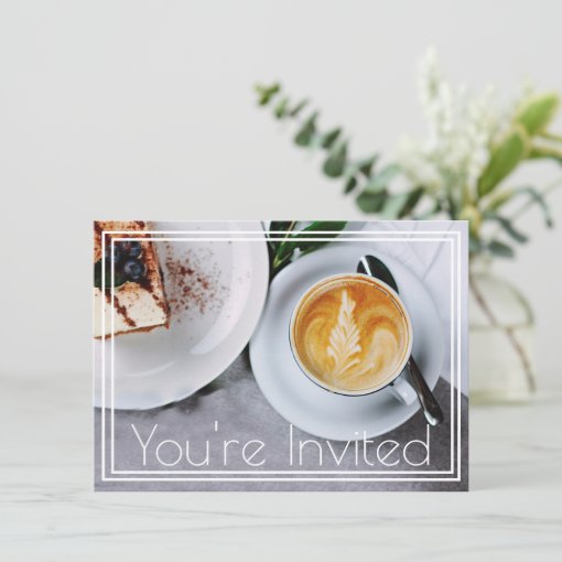 Modern Coffee Morning Invitation | Zazzle