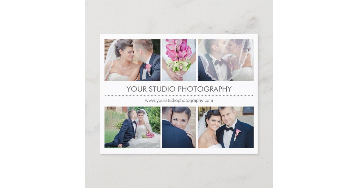 Modern Collage Business Marketing Postcards | Zazzle