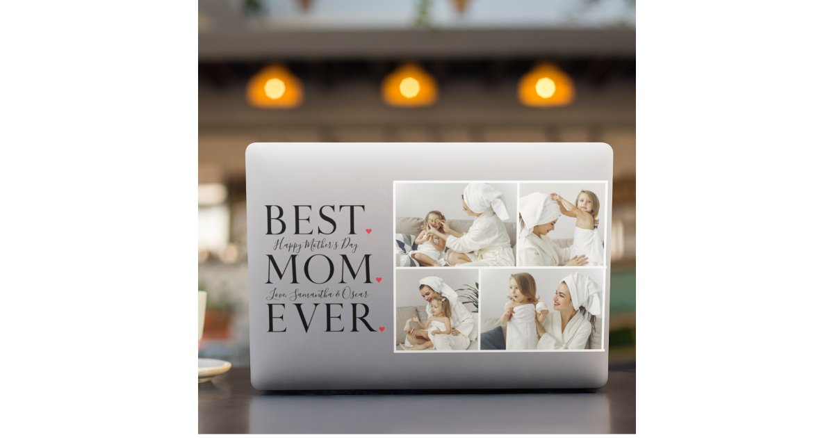 Modern Collage Photo Best Mom Happy Mothers Day HP Laptop Skin | Zazzle