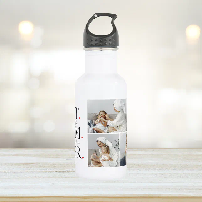 Modern Collage Photo Best Mom Happy Mothers Day Stainless Steel Water ...