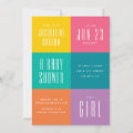 Modern Color Block Baby Shower Invitation | Zazzle