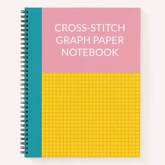 Modern Color Block Cross Stitch Graph Paper Notebook | Zazzle