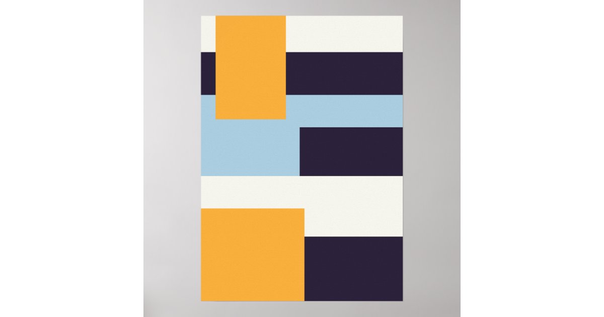 Modern color blocking poster | Zazzle