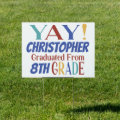 Modern Colorful 8th Grade Graduation Sign | Zazzle