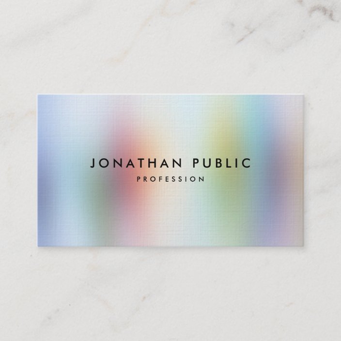 Modern Colorful Abstract Art Professional Elegant Business Card ...