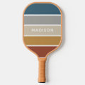 Modern Colorful Beach Colorblock Personalized Name Pickleball Paddle ...