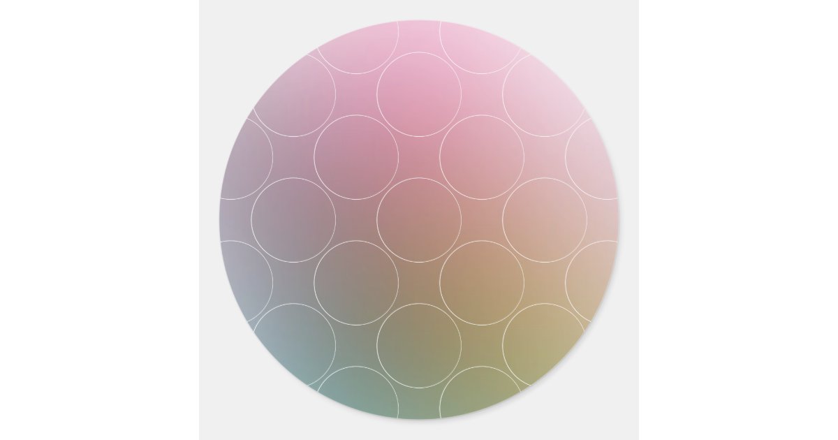 Modern Colorful Blank Template Trendy Elegant Classic Round Sticker ...