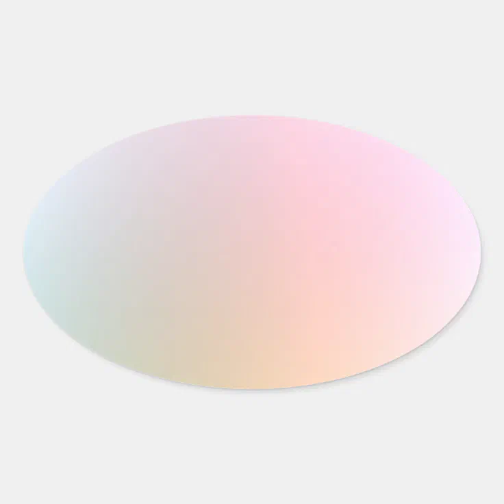 Modern Colorful Blank Template Trendy Stylish Oval Sticker | Zazzle
