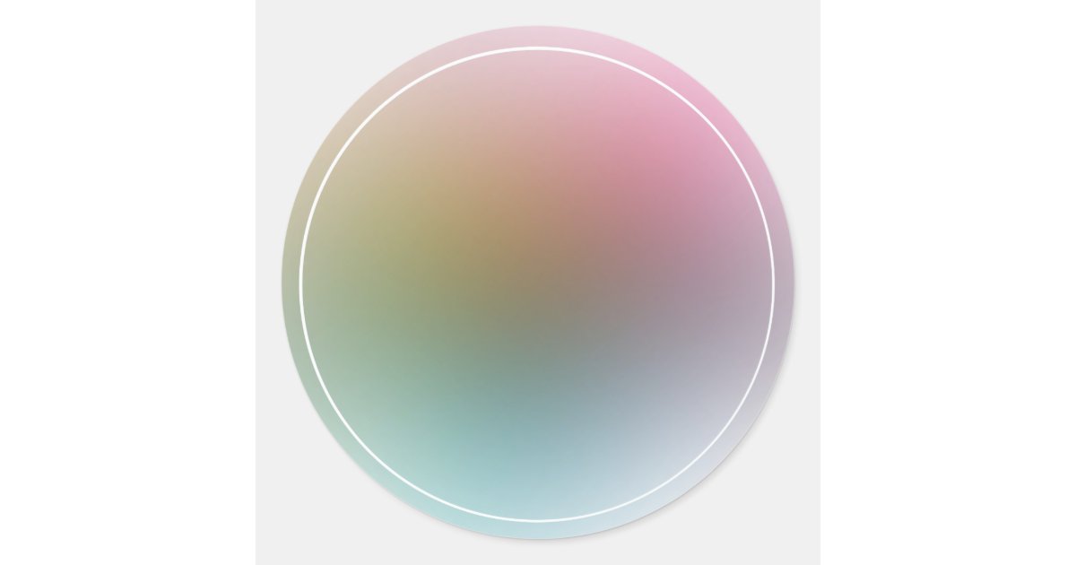 Modern Colorful Blank Trendy Elegant Template Classic Round Sticker ...