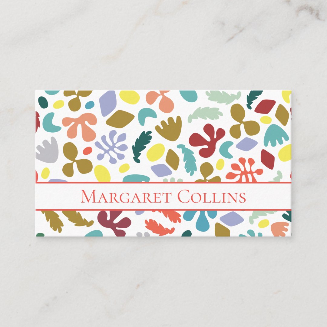 Modern Colorful Design Custom Name Business Card | Zazzle