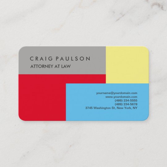 Modern Colorful Elegant Professional Minimalist Business Card | Zazzle.com