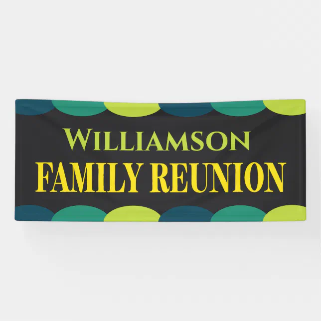 Modern Colorful Family Reunion Event Banner | Zazzle