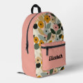 Modern Colorful Floral Pattern Girls School Printed Backpack | Zazzle