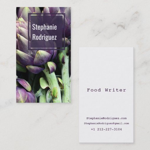 Modern Colorful Food Business Card | Zazzle