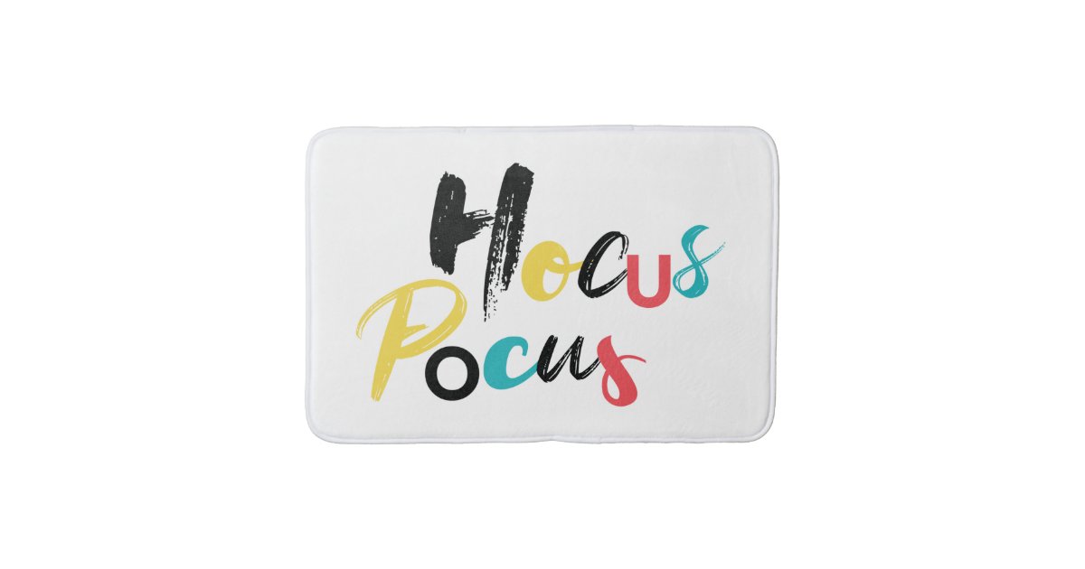 Modern, colorful, fun, cool, trendy Hocus Pocus Bath Mat | Zazzle
