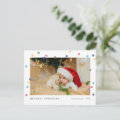 Modern Colorful Lights Photo Holiday Postcard | Zazzle