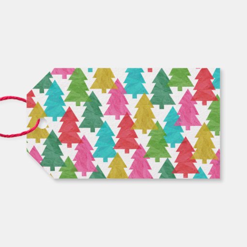 Modern Colorful Merry Christmas Name Gift Tags | Zazzle