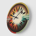 Modern Colorful Native American Wall Clock | Zazzle