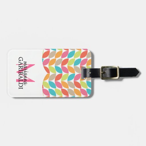 Modern Colorful Pattern Personalized Luggage Tag | Zazzle