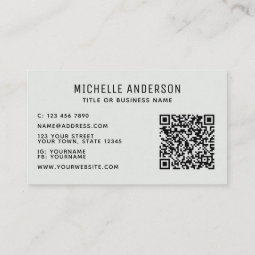 Modern Colorful QR Code Business Card | Zazzle