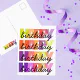 Modern Colorful Rainbow Typography Happy Birthday Postcard | Zazzle
