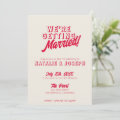 Modern Colorful Retro Bold Funky Unique Wedding Invitation | Zazzle