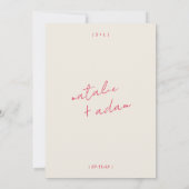 Modern Colorful Retro Fun Whimsical Script Wedding Invitation | Zazzle