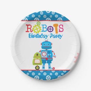 Robot Plates | Zazzle