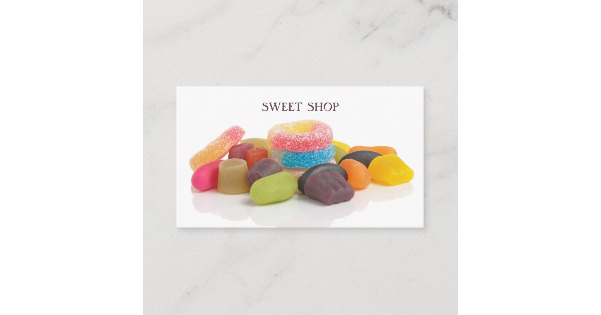 Modern Colorful Sweet Shop Business Card | Zazzle