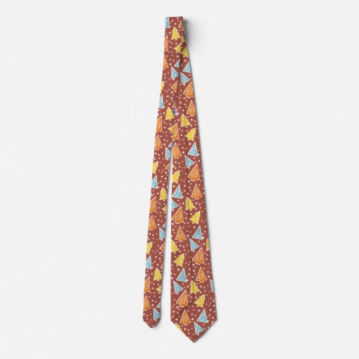 Modern colorful Tree pattern terracotta Neck Tie | Zazzle