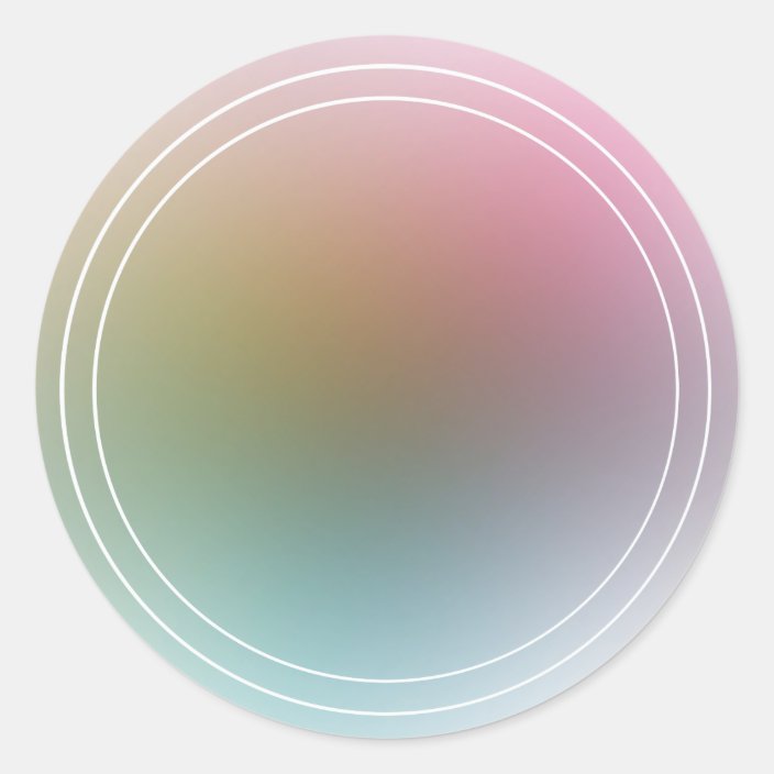 Modern Colorful Trendy Elegant Blank Template Classic Round Sticker ...